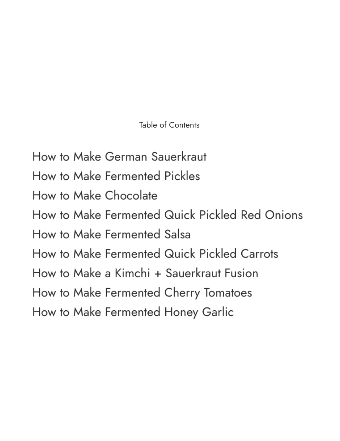 Fermented Foods Recipe Book – PDF Download – Benicia Fermentory